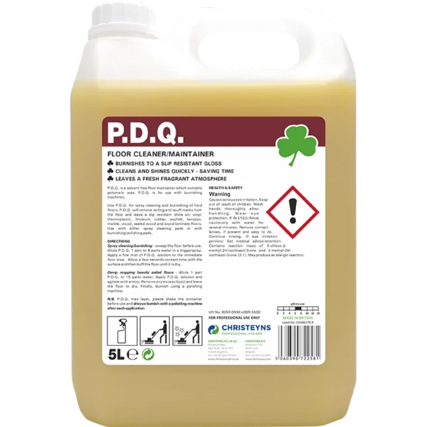 PDQ – FLOOR CLEANER & MAINTAINER – 5 LTR | Professional Hygiene Ltd